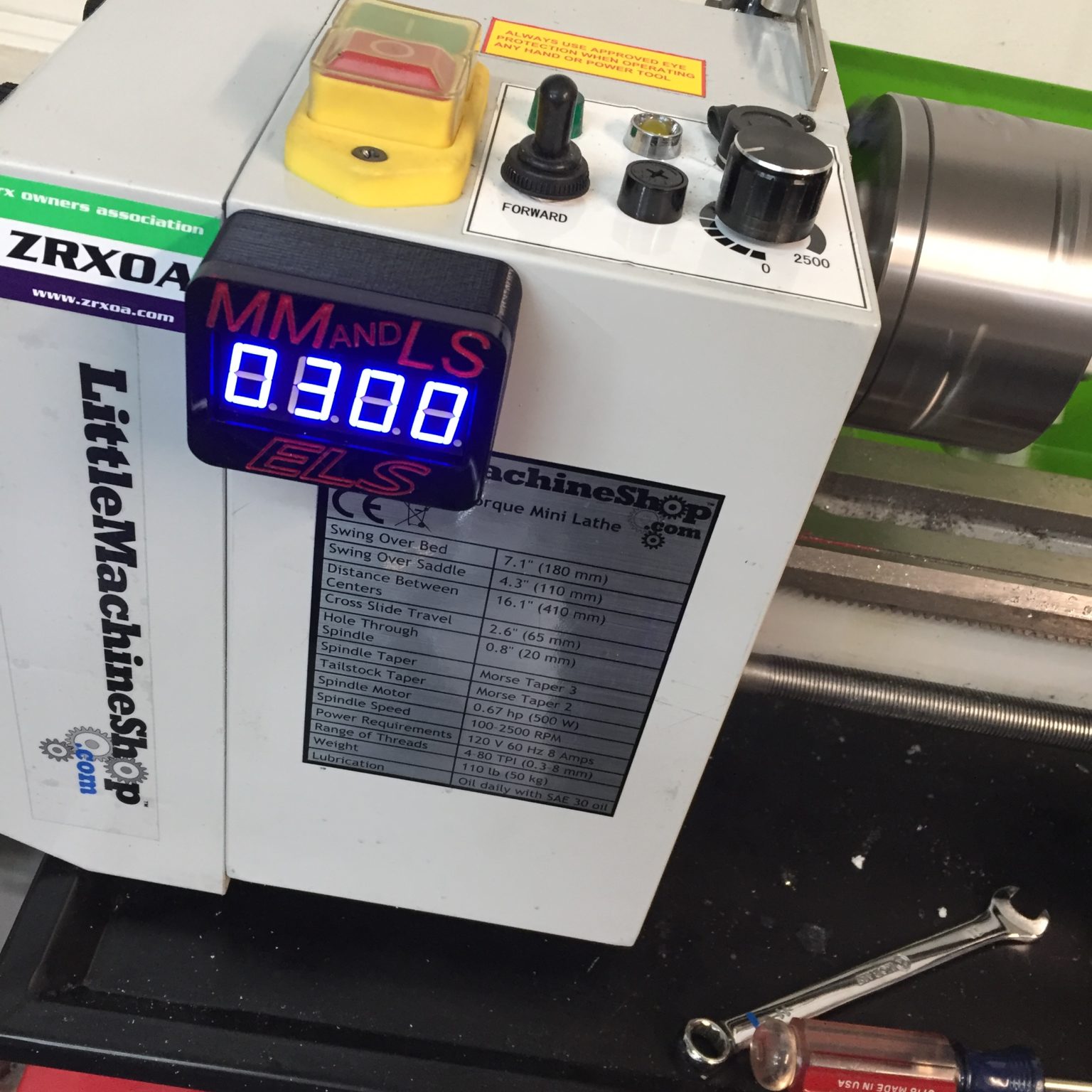 Mini Mill and Mini Lathe Housing for MacPod.net Tachometer Electronics.